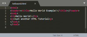 Html Tutorial Hello World Example with Code - Actual Wizard